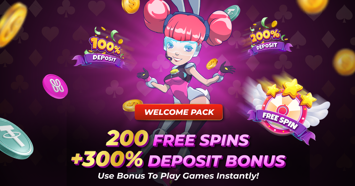 Welcome Pack - 200 Free Spins & 300% Deposit Bonus